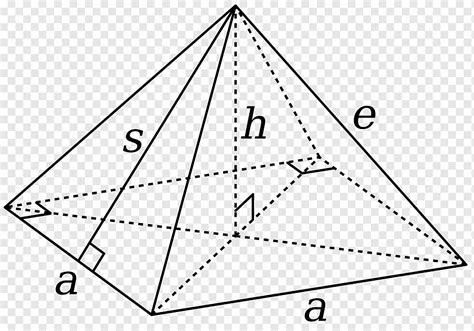 정사각형 피라미드 표면적 기본 육각형 피라미드 피라미드 각도 얼굴 본문 Png Pngwing