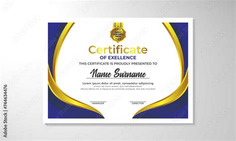 Simple Certificate Border Template Simple Certificate Border Certificate Border Stock Vector