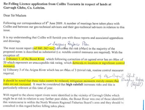 General Felling Licence Application From Coillte In Respect Of Lands At Garvagh Glebe Co