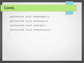 Anatomy Of Android Application ODP