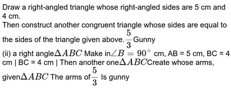 Choose The Correct Onein A Right Angled Triangle Abc If Angle B