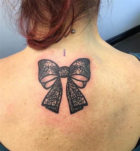 Lace Up Bow Tattoo