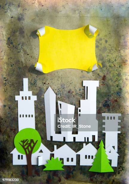 종이 추상 시 컷 고층 빌딩 그리고 주거 건물입니다 거리 보기입니다 텍스트에 대 한 공간을 가진 종이 디자인 0명에 대한 스톡 사진 및 기타 이미지 Istock