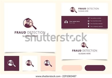 fraud detection logo design editable slogan stock vector royalty free