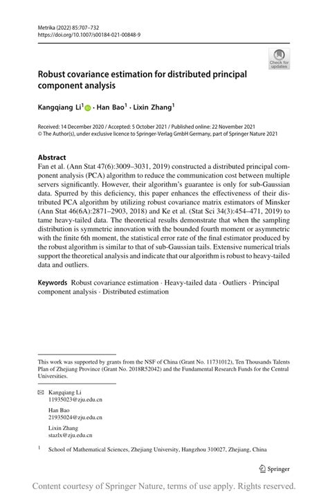 Robust Covariance Estimation For Distributed Principal Component