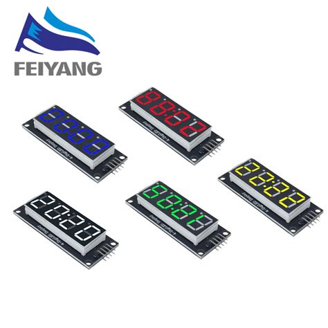 Tm Digit Digital Led Display Tube Decimal Segments Clock Double Dots Module