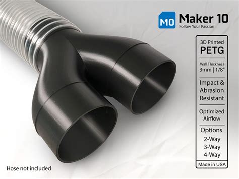 4 To 4 2 Way 3 Way 4 Way Splitter Duct Connector For Woodwork Dust Collection System 3d