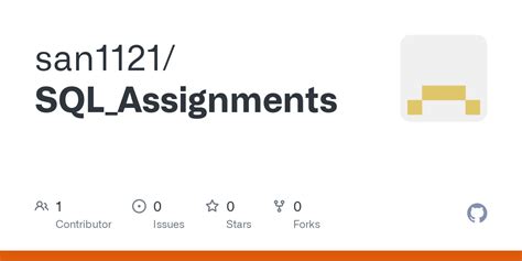 Github San Sql Assignments