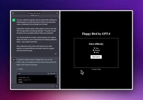 Krish On Twitter GPT Built A Working Flappy Bird With Different