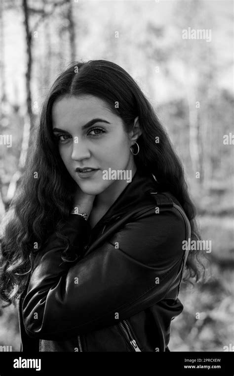 Girl At Sere Forest Stock Photo Alamy