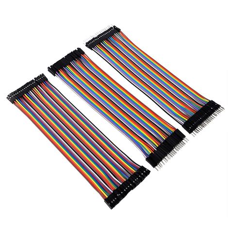 Jumpers 20cm 254mm Kit Mm Mf Ff 120 Unidades Para Arduino