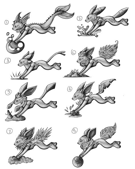 Pokemon Evey Evolvation Set By Mimicthewolf On Deviantart