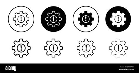 system error icon vector logo set collection for web app ui stock