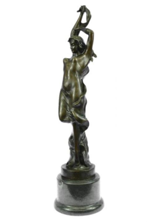 Sold Price Large Nude Nymph Bronze Erotic Sculpture Figure Statue