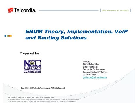 Enum Theory Implementation Voip And Routing Solutionsgary Richenaker Ppt