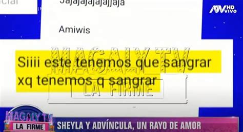 Sheyla Rojas Quer A Hacer P Blica Su Relaci N Con Luis Adv Ncula Revela Su Ex Asistente