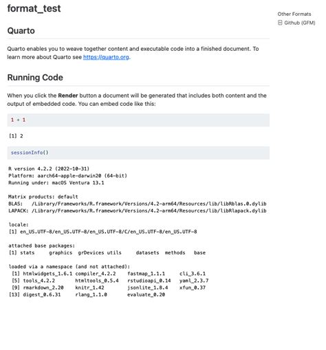 R How To Stop Quarto From Deleting Gfm Files When Rendering To Html