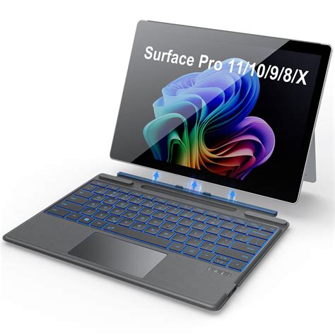 Omoton Keyboard For Surface Pro 11 10 9 8 X [13 Inch] Bluetooth Surface Pro Type Cover 7