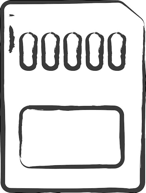 Memory Card Hand Drawn Vector Illustration Premium Vector