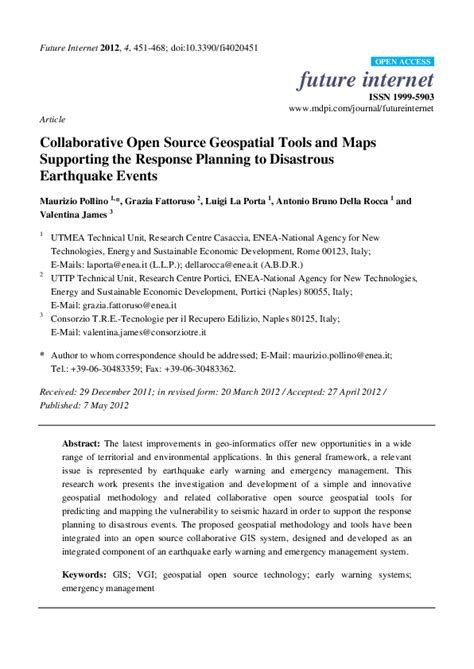 Pdf Collaborative Open Source Geospatial Tools And Maps Supporting