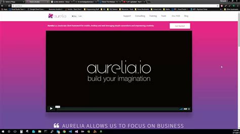 Aurelia Js Getting Started Fvegablog Tutorial Series Youtube