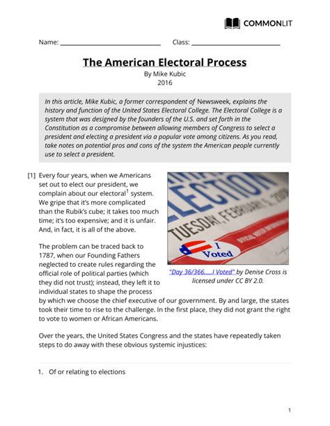 American Electoral Process History And Function