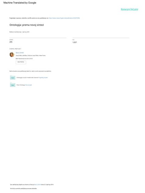 Ontology Towards A New Synthesis Pdf