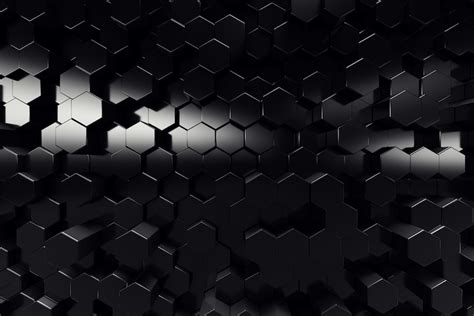 Premium Photo Abstract Geometric Surface Hexagonal Black Background