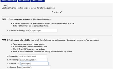 Solved Previous Problem Problem LIST Next Problem Point Chegg