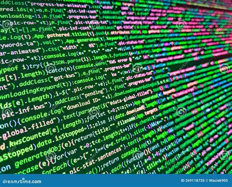 Code Of Javascript Language On White Background Database Bits Access