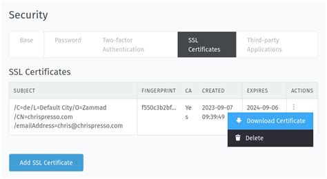 Ssl Certificates — Zammad Admin Documentation Documentation
