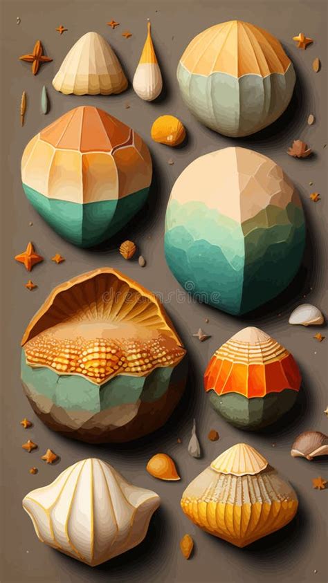 Paleontological Fossil Geological Crafts Ore Rock Marine Fossil