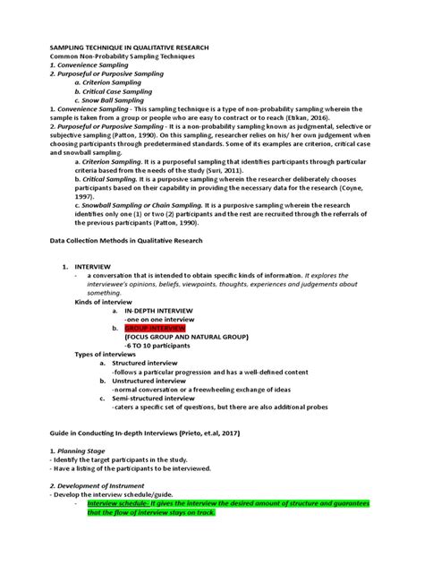 sampling technique and data collection method in qualitative research
