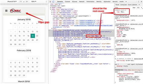 Singledatepicker Now Showing A Weird Top Margin Even Withportal Is True · Issue 947 · React