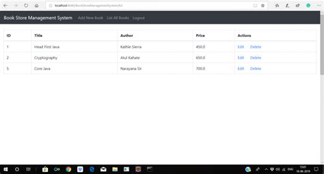 books store management system project in jsp with source code and