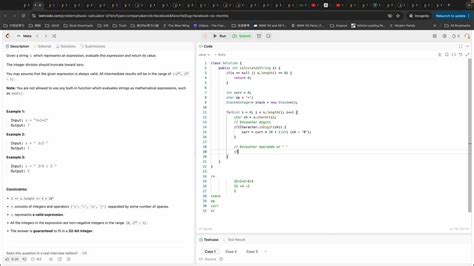 Leetcode 227 Basic Calculator Ii Youtube