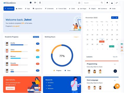 Responsive Education Dashboard Bootstrap Admin Templates