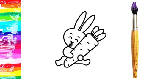 Как нарисовать Зайку Мультик раскраска для детей Учимся рисовать простые рисунки для детей