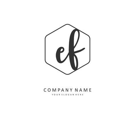 Ef Initial Letter Handwriting And Signature Logo A Concept Handwriting Initial Logo With