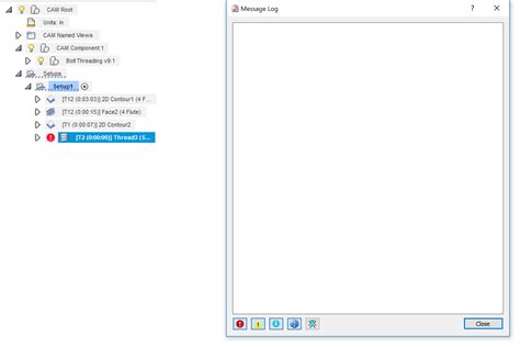 Solved No Toolpath No Log Messages Autodesk Community