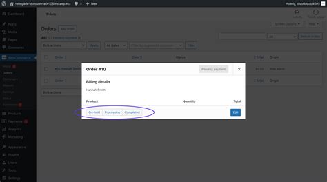 Change Order Status In WooCommerce Dashify