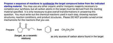 solved propose a sequence of reactions to synthesize the