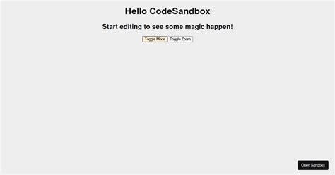 Dark Mode Codesandbox