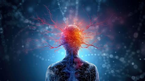 Premium Ai Image Illustration Of Thought Energy Head Of Person And Neural Network Of Brain