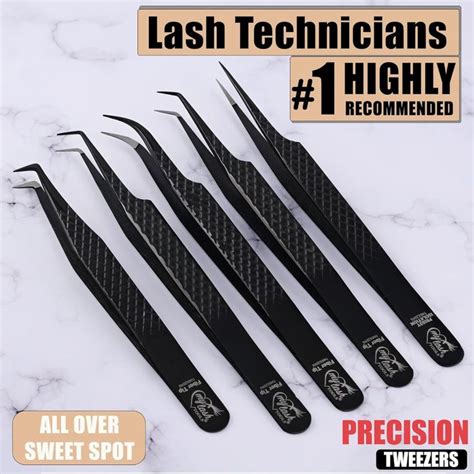 Amazon Com My Lash Tools 5Pcs Lash Tweezers Set For Eyelash Extension Precision Fiber Tip Lash
