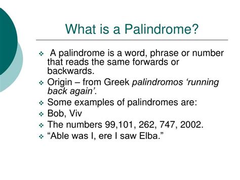 Ppt Palindrome Quiz Powerpoint Presentation Id321258