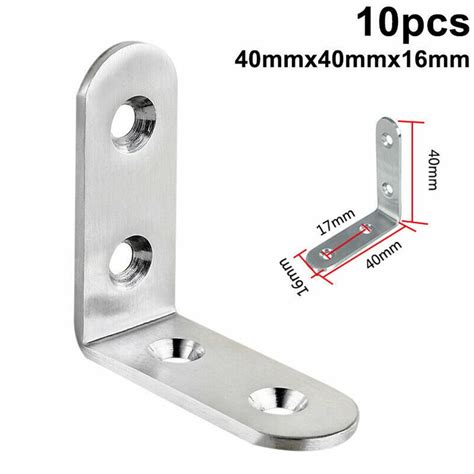 10pcs L Shape Stainless Steel Angle Corner Brackets Right Angle Corner Stand