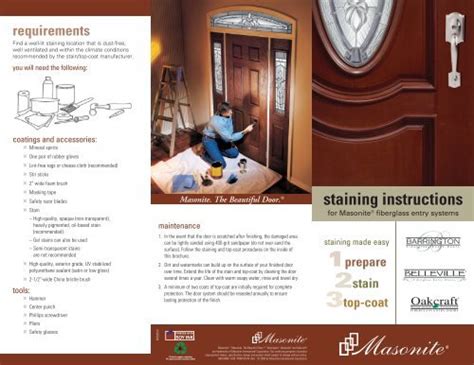 Fiberglass Door Staining Instructions Glass Designs