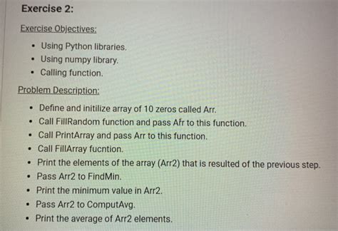 Solved Exercise 2 Exercise Objectives Using Python