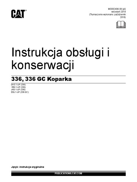 Cat 336 336 Gc 2018 Manual Pl Pdf